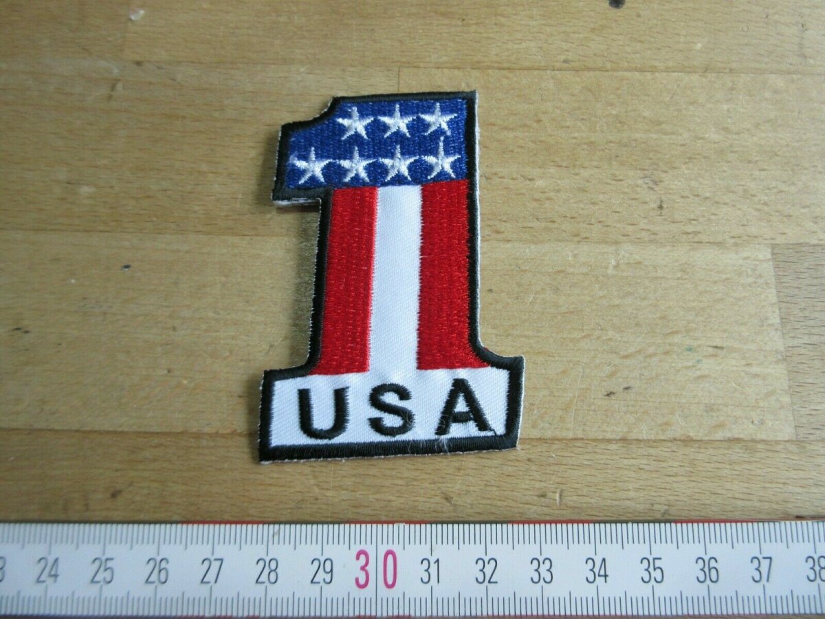 USA Number 1 Patch US Flagge Flag Stars & Stripes Rockabilly Biker Ho