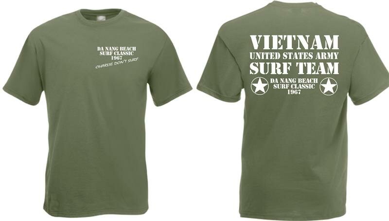 Charlie dont surf US Army Vietnam 1967 T-Shirt 3-X5L WH US Army USMC