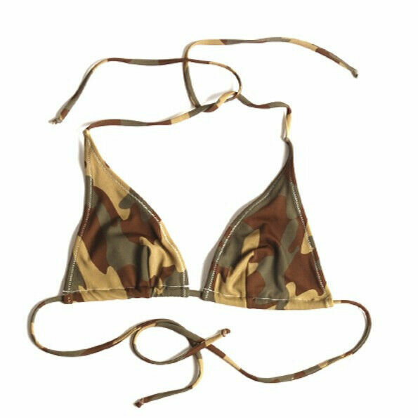 Camouflage Bikini Triangle Top Tropical Surprise 3-color Woodland Cam