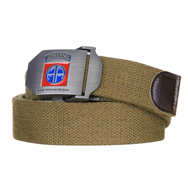 US Army Gürtel 82nd Airborne Buckle Belt -130cm Paratrooper WWII WK2