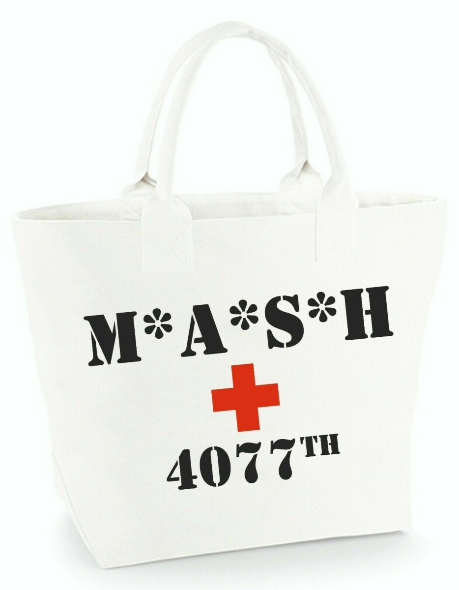 US Army Medical Corps M*A*S*H Mash Red Cross Canvas Bag Shopper Umhän