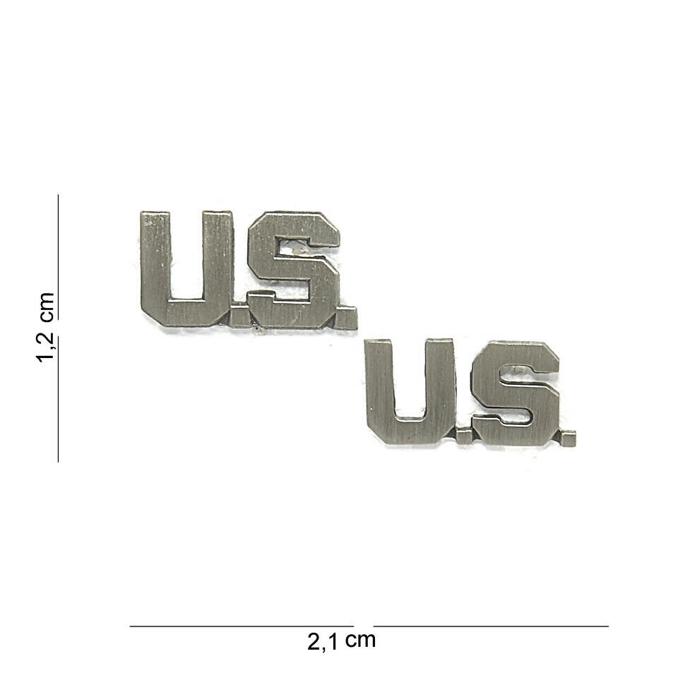 1p US Army Rangabzeichen "US" Officer Offizier Silber WK2 WW2 Collar