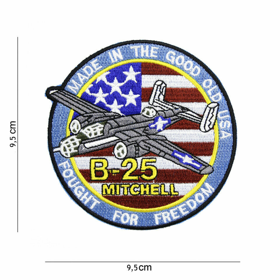 US Army WWII PATCH B-25 Mitchell Bomber Airplane Airforce Fought for