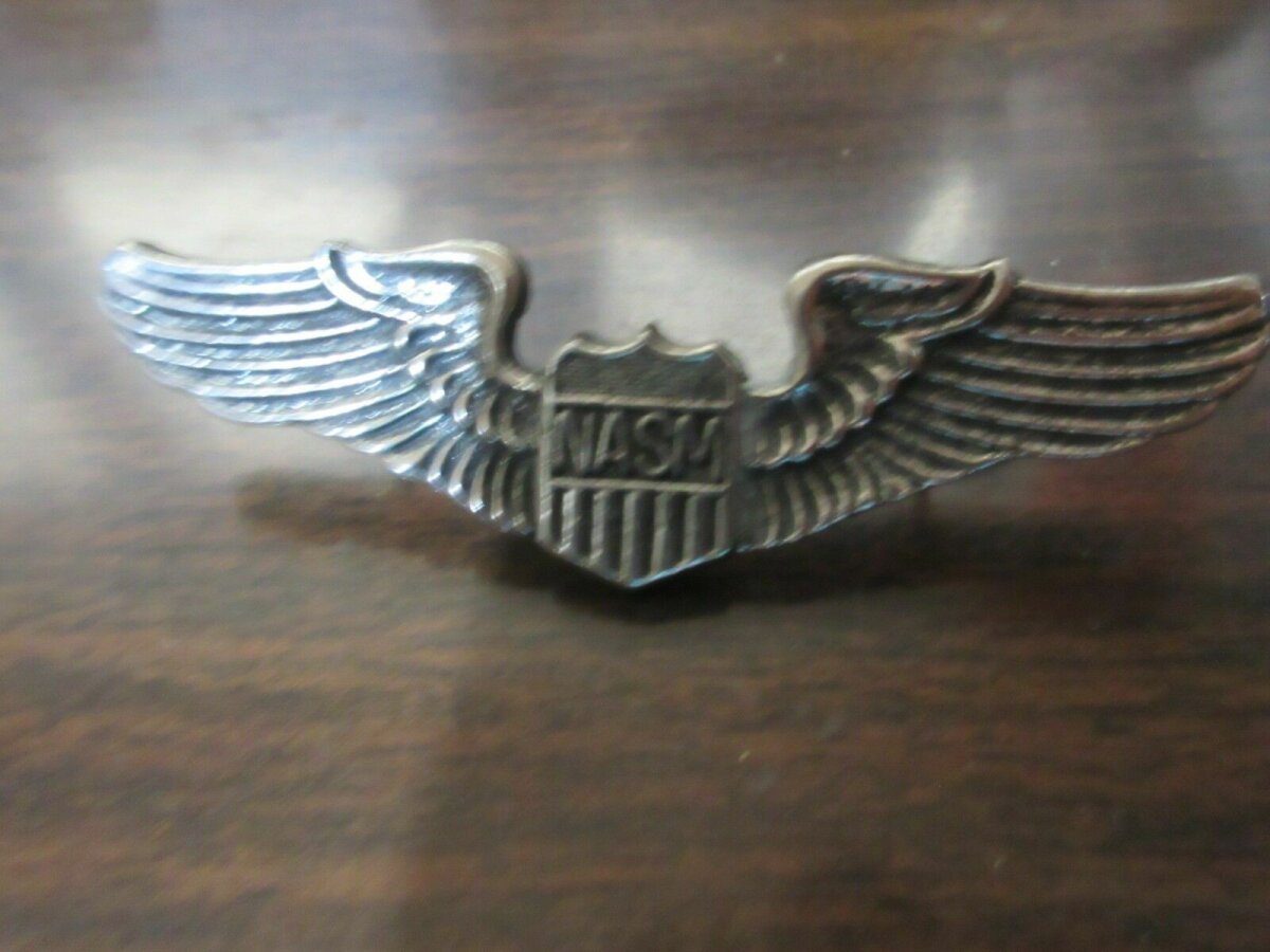 Original US Army Airforce NASM Pilot Wings Pin USAAF Marines Badge Av