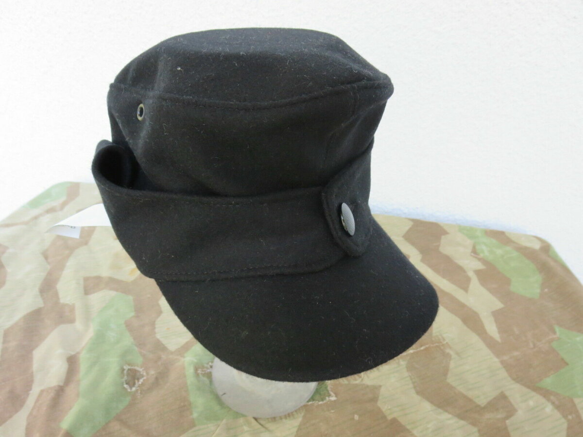 WH M44 Panzer Mütze EREL Lubstein 1 Knopf Wehrmacht Gr 61 WYY WW2 WW2