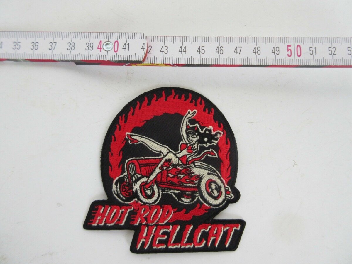 Patch Hellcat Pin-up Hot Rod Nose Art Rockabilly V8 US Car - Ferromil