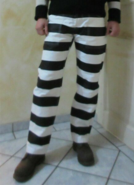 Prison Pant 14OZ Knast Gefängnis Hose Biker Trouser Bobber Chopper Ja