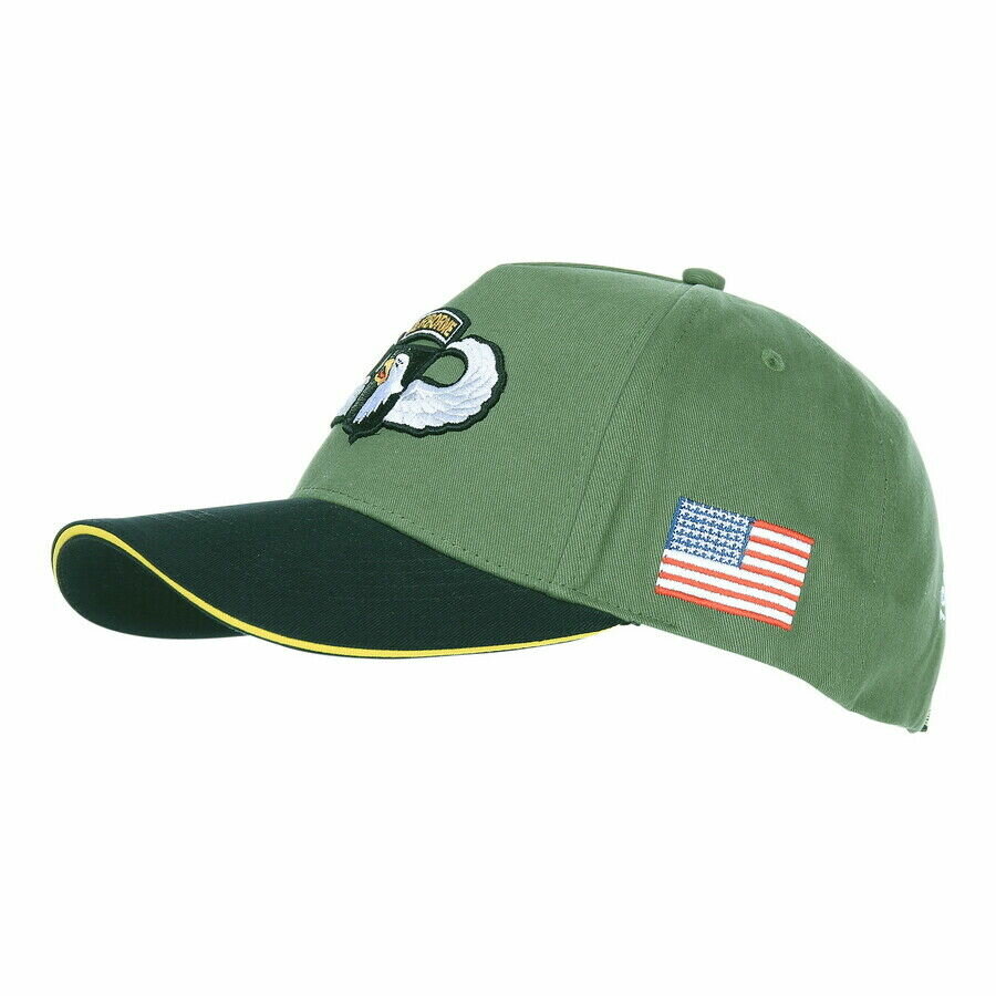 US Army Baseball Cap 101st Airborne Division Wings Screaming Eagle Pa