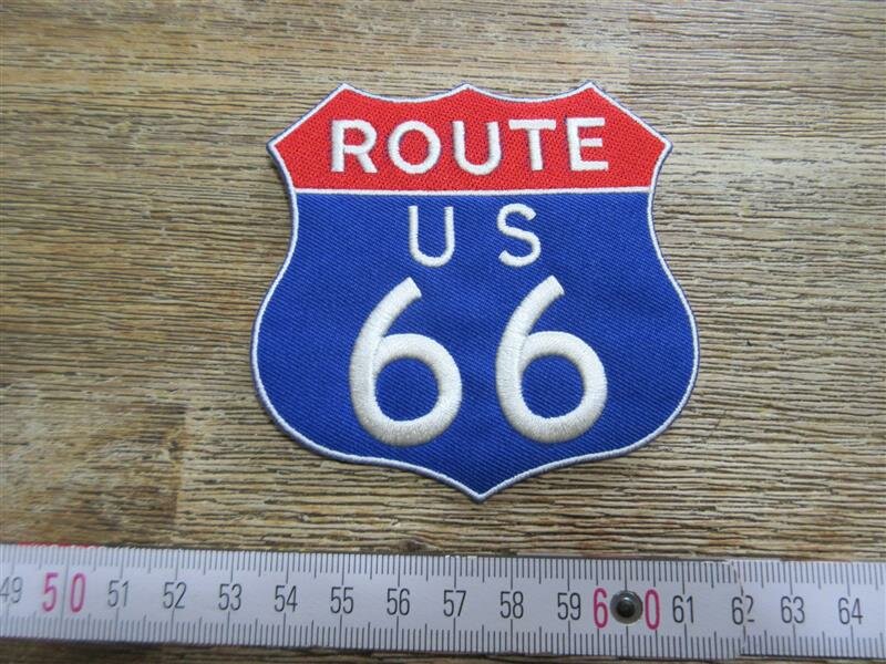 Patch Aufnäher Route 66 Americas Highway Number 1 Biker Motorad Chopp