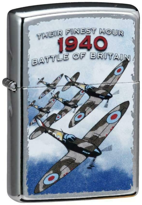 Zippo Battle of Britain 1940 Spitfire RAF US Army WWII Feuerzeug Ligh