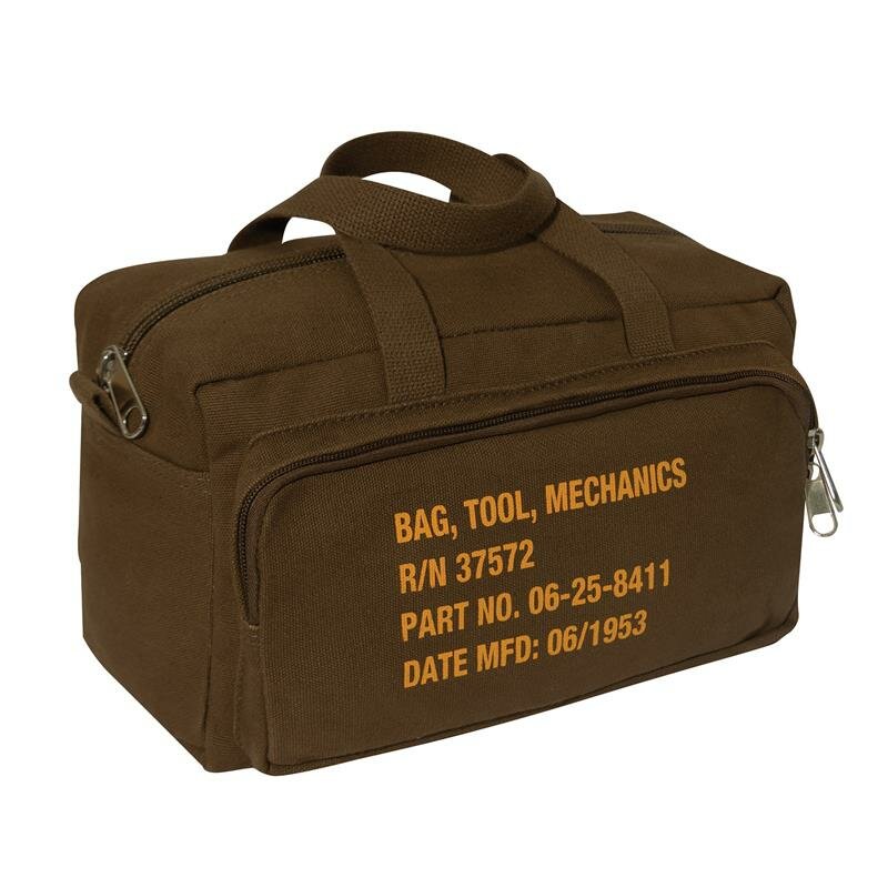 US Army Canvas GI Type Mechanics Tool Bag Kampftasche Stencil Earth B