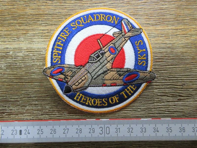 Patch Spitfire Squadron Heroes of the Sky Airforce RAF USAAF Kokarde