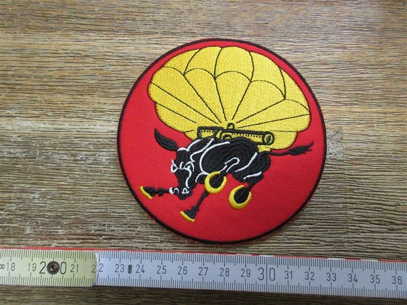 Patch Mule & Canon 460th Field Artillery Battalion US Army WWII - Fer