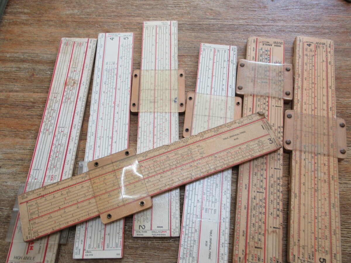 Original US Army Ari slide rule HOW 75mm Table Graphical Firing M24 A