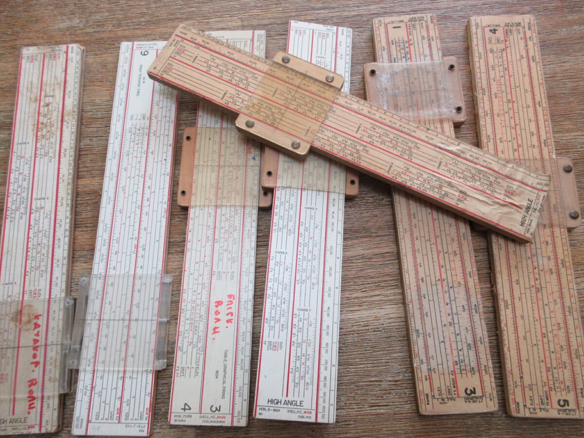 Original US Army Ari slide rule HOW 75mm Table Graphical Firing M24 A