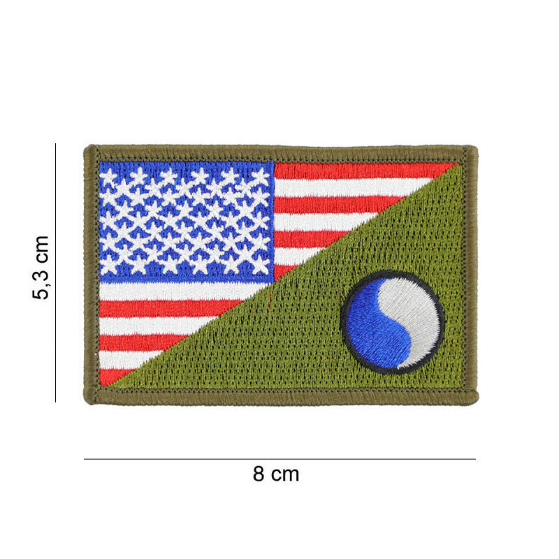 29th Infantry Division US Half Flag Patch Aufnäher Vietnam WK2 USMC U