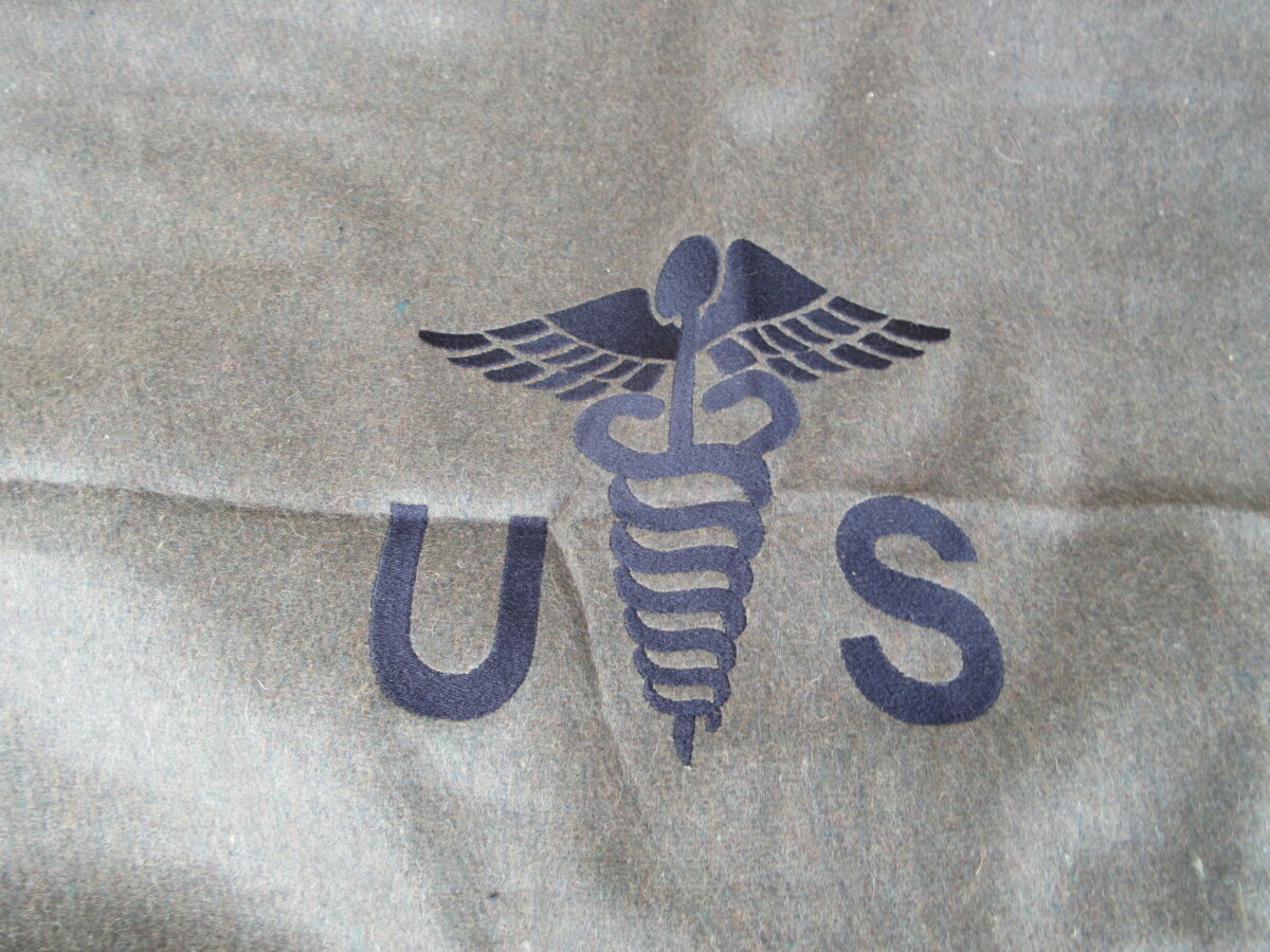 US Army Medical Corps Insignia Woll Decke Lazarett WWII - Ferromil