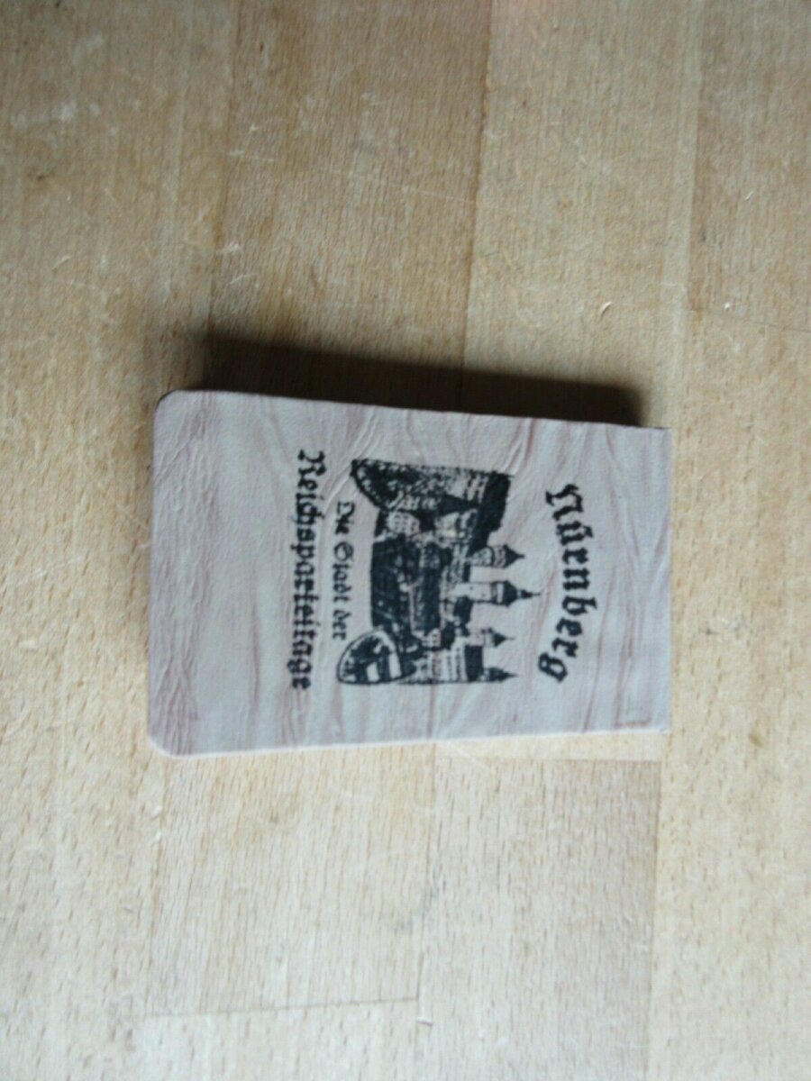 Deutscher Notizblock Nürnberg German Note Pad Wehrmacht WW2 WK2 WWII