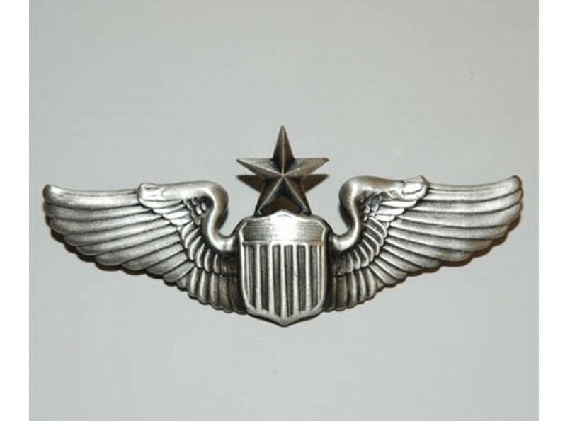 US Army Airforce Senior Pilot Wings Pin USMC Navy Marines Collar Badg