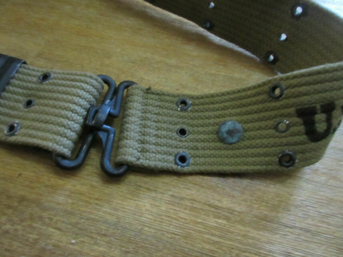Original US Army Koppel Lochkoppel M36 Belt WK2 WWII 1942 1943 Marine