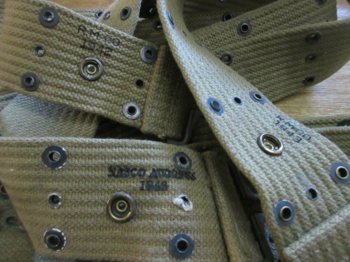 Original US Army Koppel Lochkoppel M36 Belt WK2 WWII 1942 1943 Marine