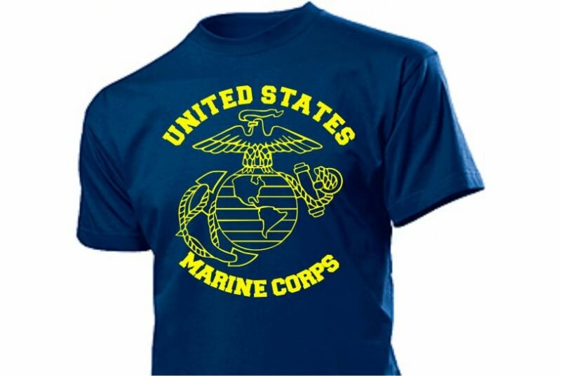 Usmc T Shirts Unit Marines Ladies Center Chest Circle Logo T Shirt