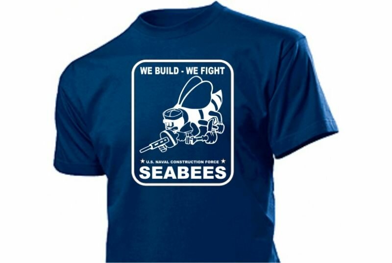 US Army Seabees T Shirt Naval Construction US Navy Ferromil Shop