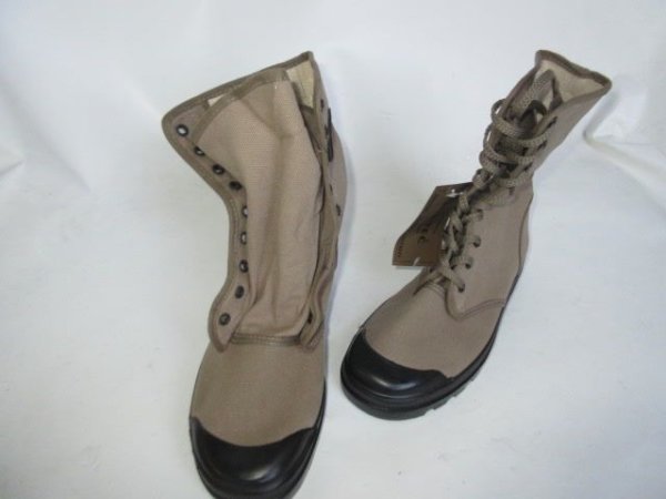 French Army Commando Boots Canvas 9-Loch oliv Indochina Algier Legion
